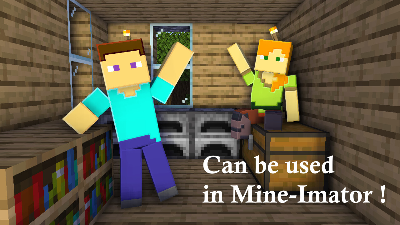 Blue Monkey's Steve & Alex Minecraft Texture Pack