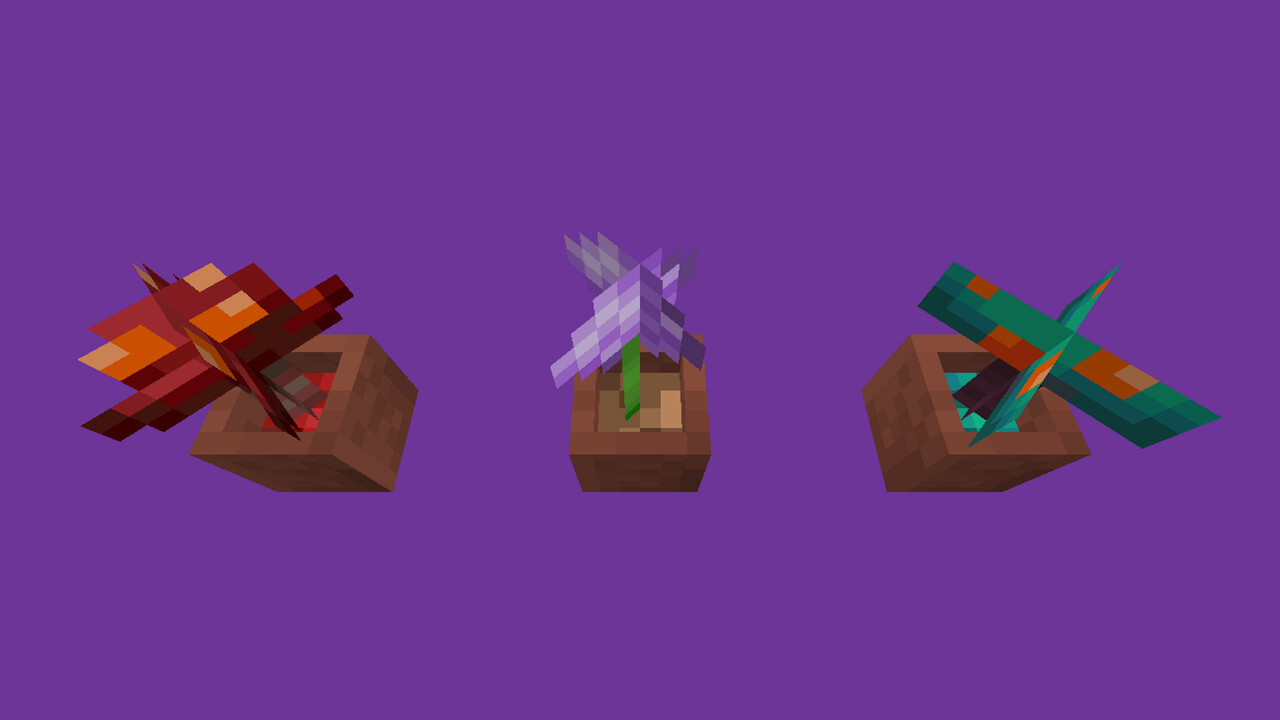 Altered Potting Media for Nether Plants Minecraft Texture Pack