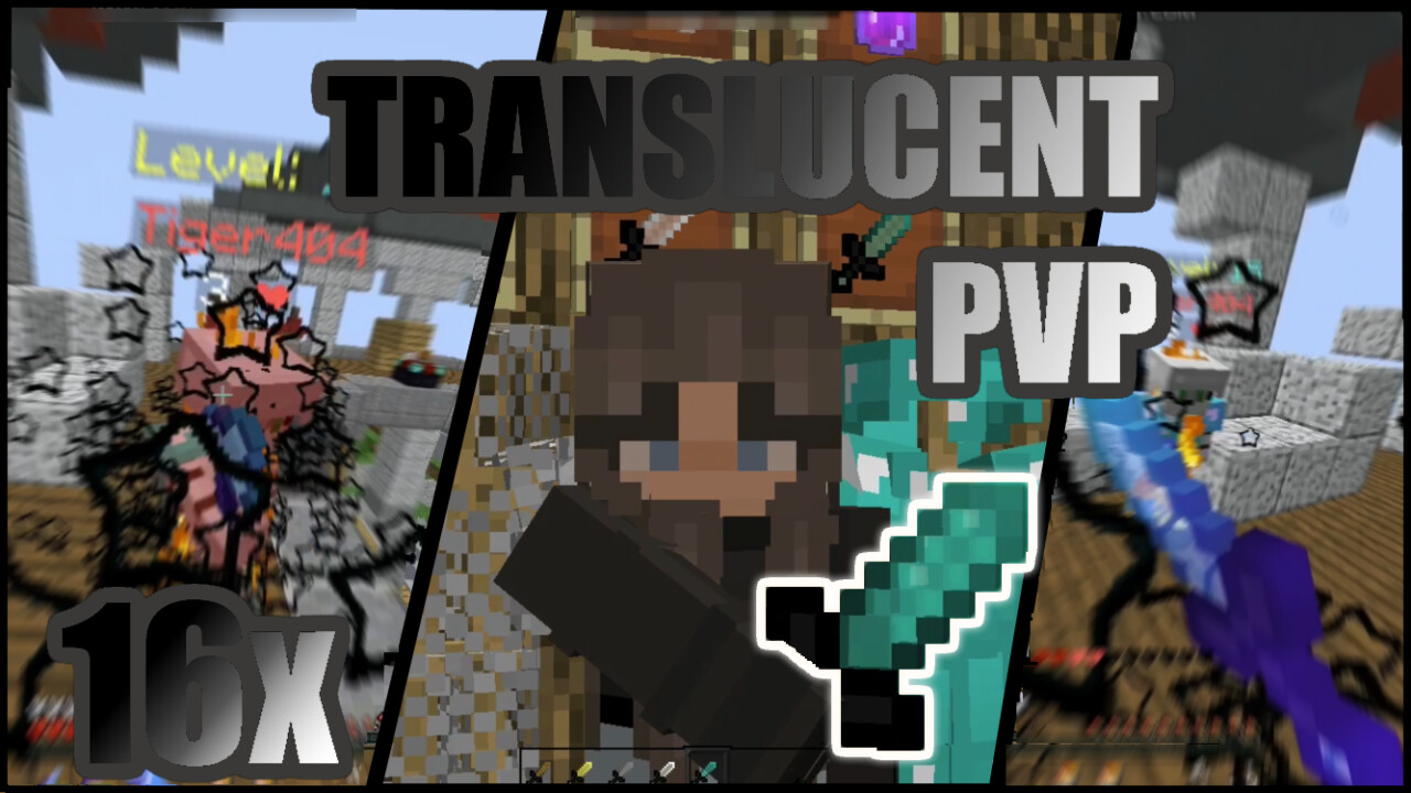 Translucent PVP (default &dark edit) [16x] 1.8.9 Minecraft Texture Pack