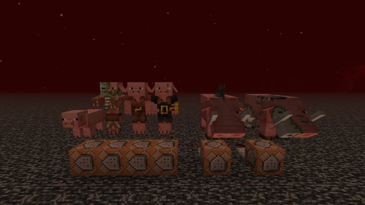 Piglin-Pigman hybrid. Minecraft Texture Pack