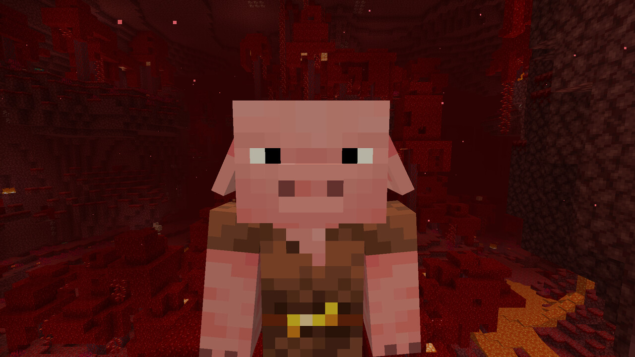 Piglin-Pigman hybrid. Minecraft Texture Pack