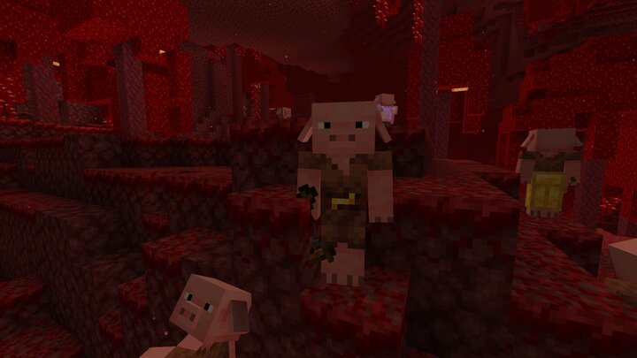Piglin-Pigman hybrid. Minecraft Texture Pack