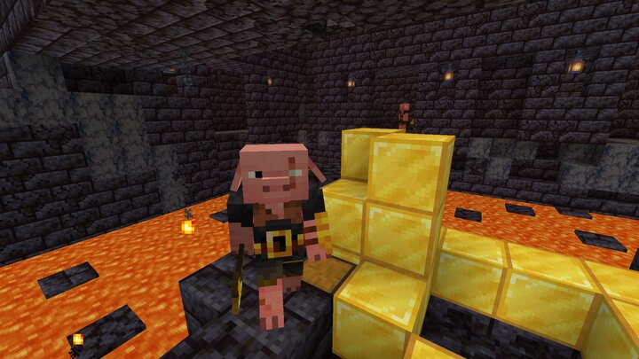 Piglin-Pigman hybrid. Minecraft Texture Pack