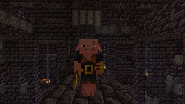 Piglin-Pigman hybrid. Minecraft Texture Pack