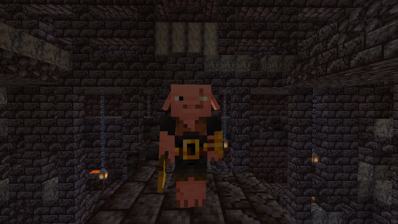 Piglin-Pigman hybrid. Minecraft Texture Pack