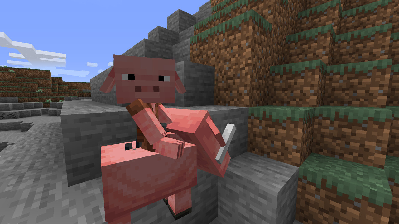 Piglin-Pigman hybrid. Minecraft Texture Pack