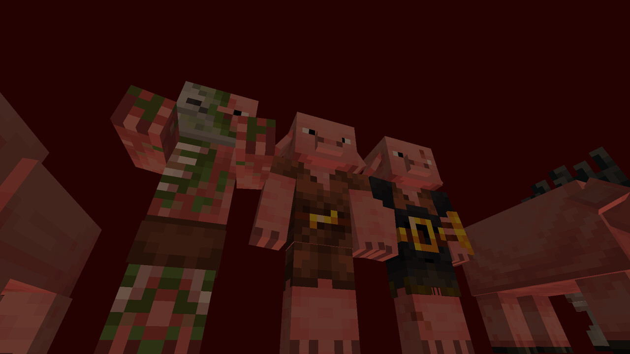 Piglin-Pigman hybrid. Minecraft Texture Pack