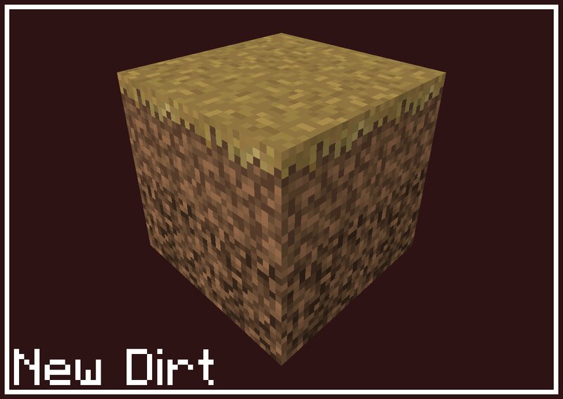 New Dirt Bedrock Edition Minecraft Texture Pack
