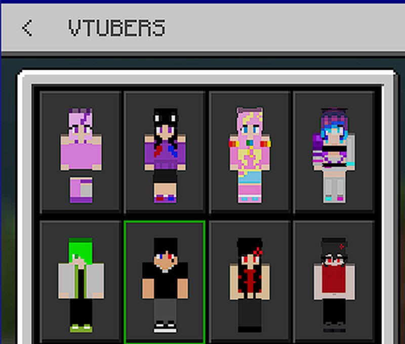 VTUBER skin pack Minecraft Texture Pack