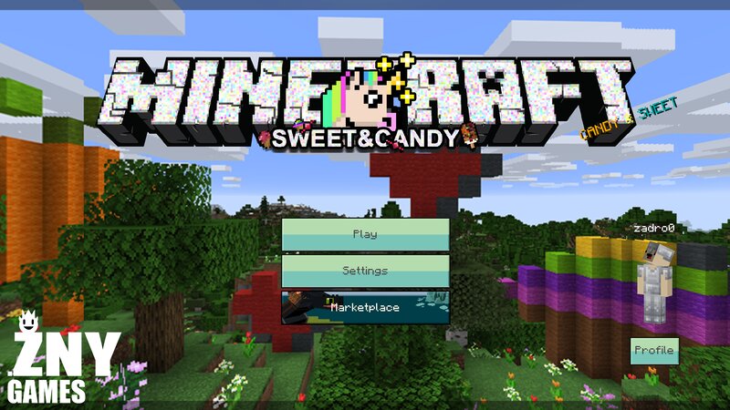 SWEET AND CANDY [BEDROCK] 🦄 Minecraft Texture Pack