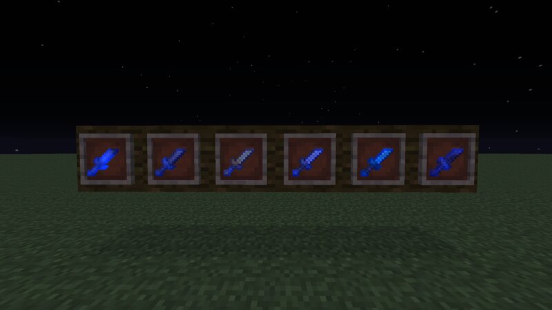Blue enchanting glint and short swords Minecraft Texture Pack
