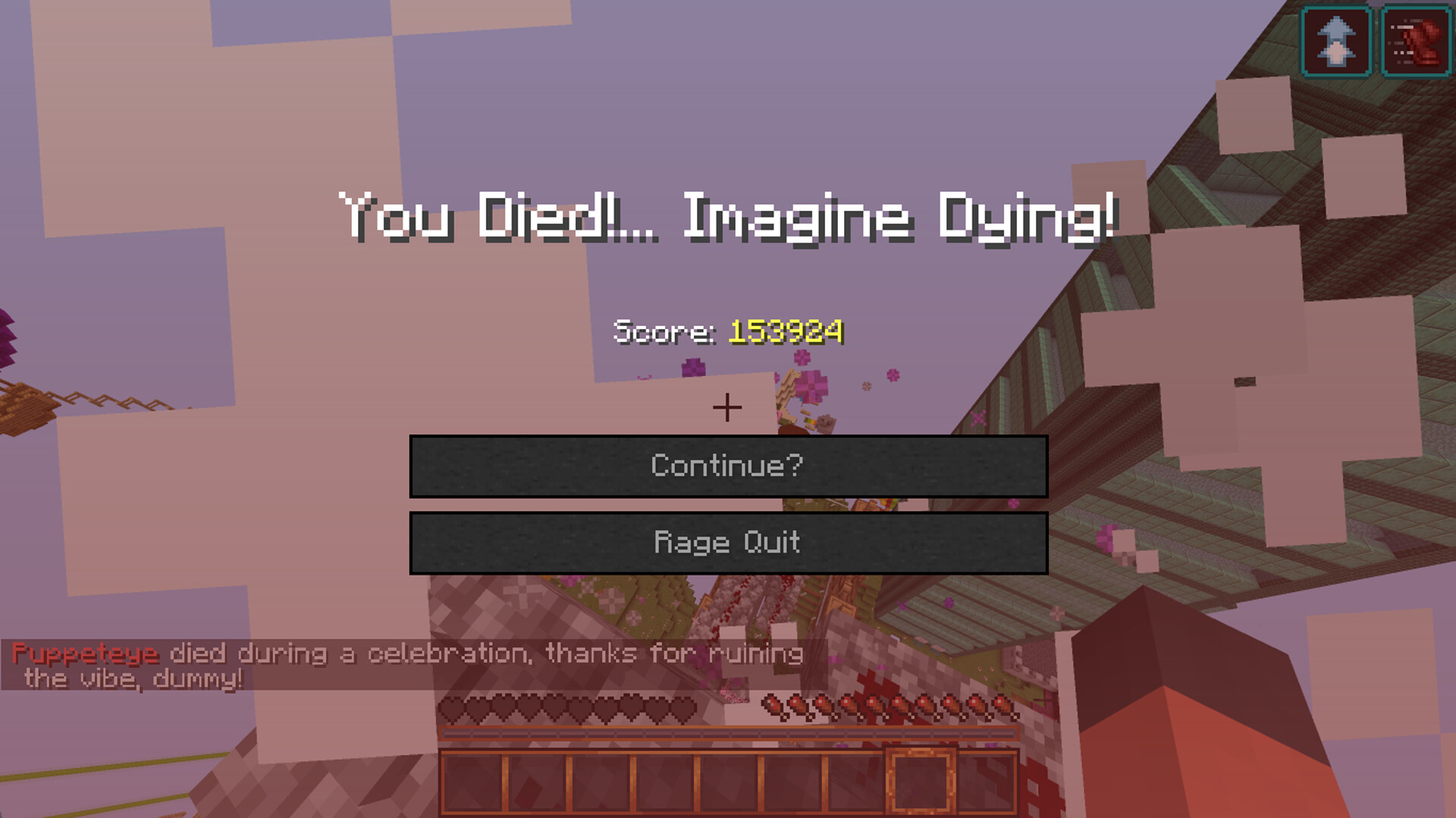 Puppeteye's Funny Death Messages! Minecraft Texture Pack