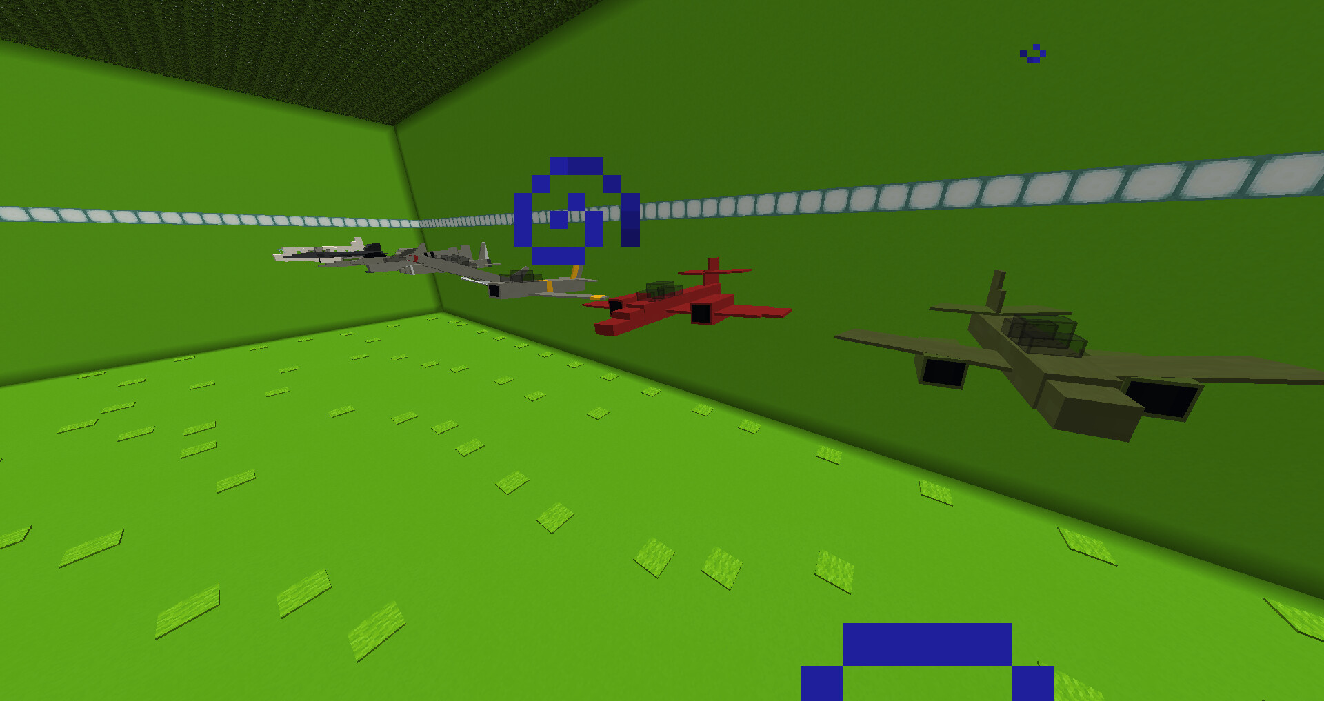 planes, guns and motorbikes in vanilla Minecraft Texture Pack