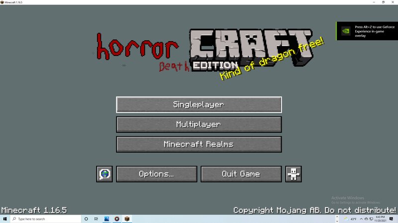 Horror craft v1.0.1 Minecraft Texture Pack