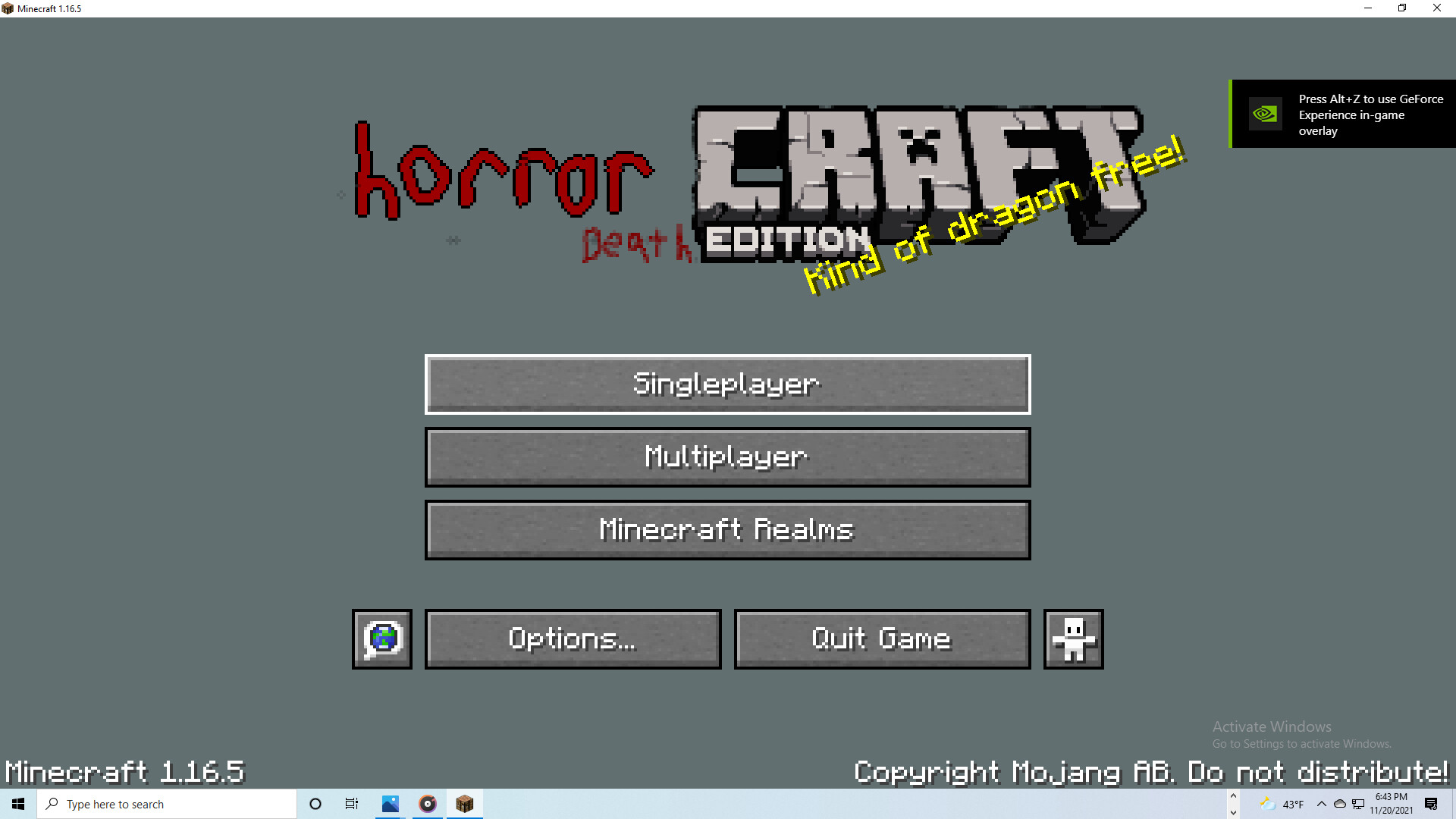 Horror craft v1.0.1 Minecraft Texture Pack