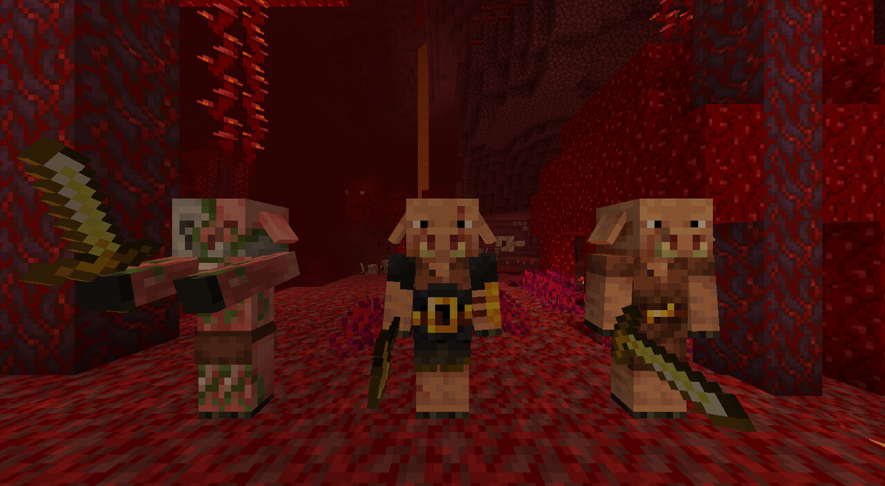 Human-eyed Piglins Minecraft Texture Pack