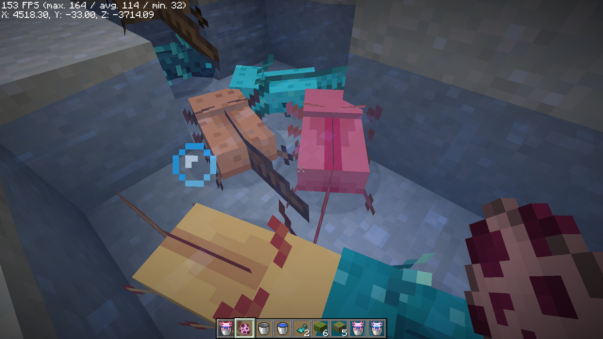 Colored Axolotl Buckets With Babies More Axolotl Variants Mod ...