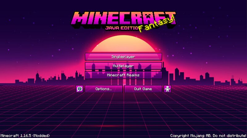 Vaporwave menu and gui Minecraft Texture Pack
