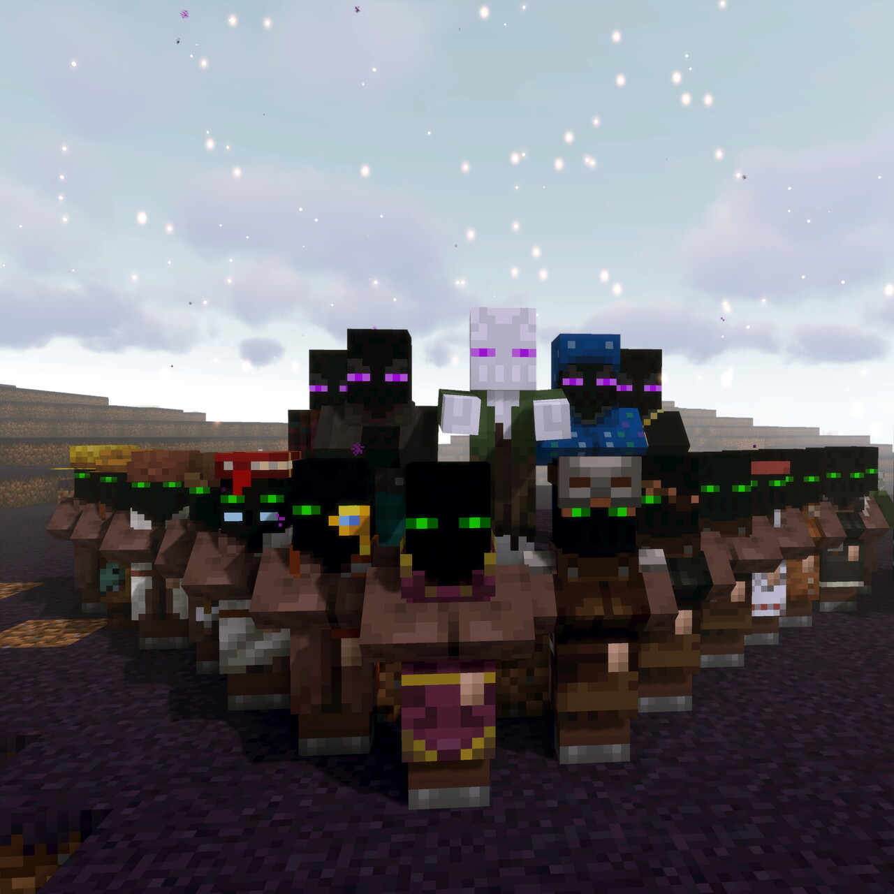 Endermen Villagers, Pillagers and Zombie Villagers Minecraft Texture Pack