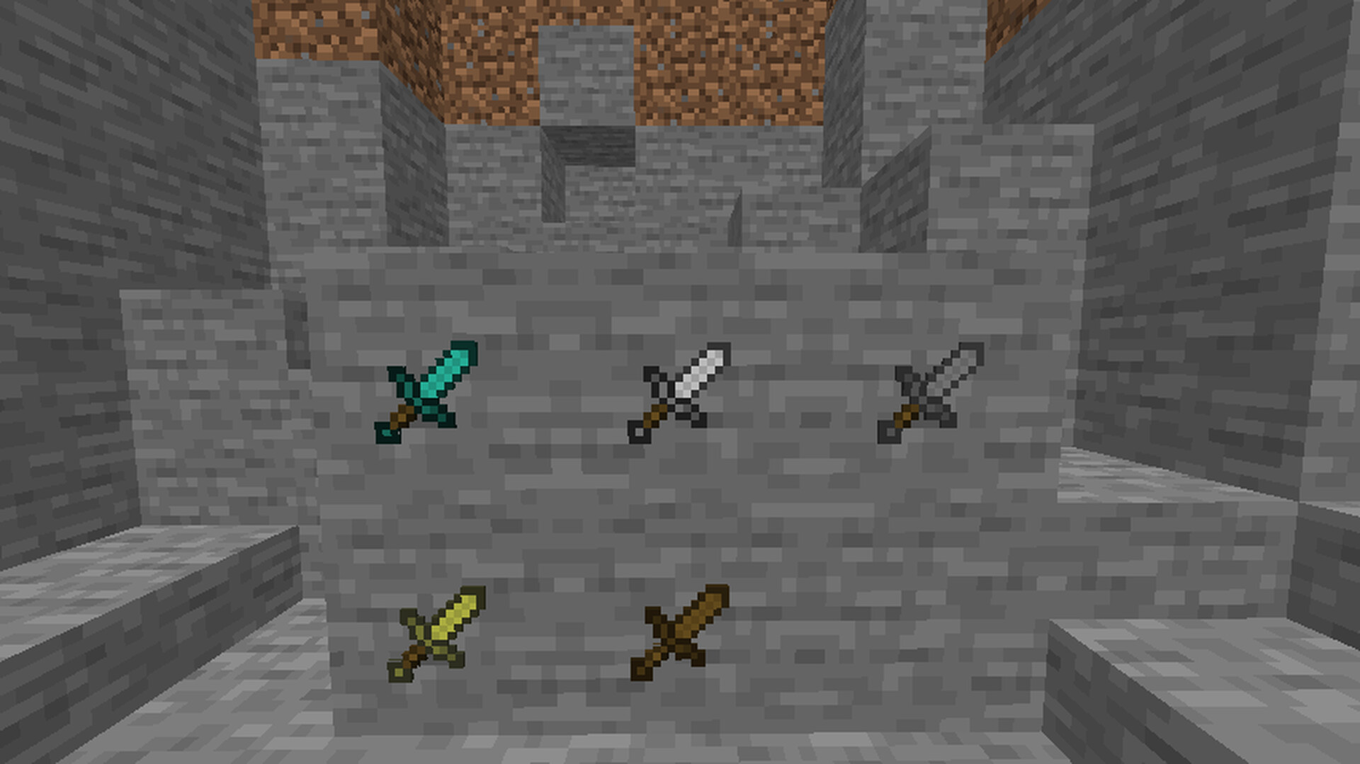 More visible ores+mini swords Minecraft Texture Pack