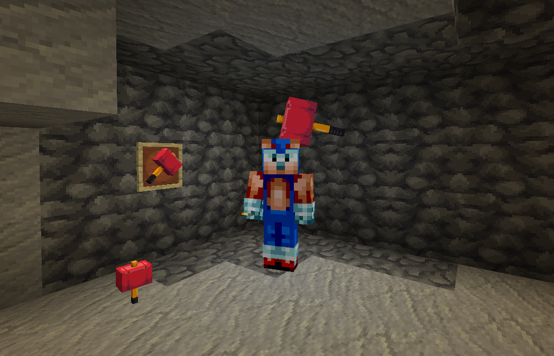 (32X) Rubber Hammer over Diamond Axe Minecraft Texture Pack