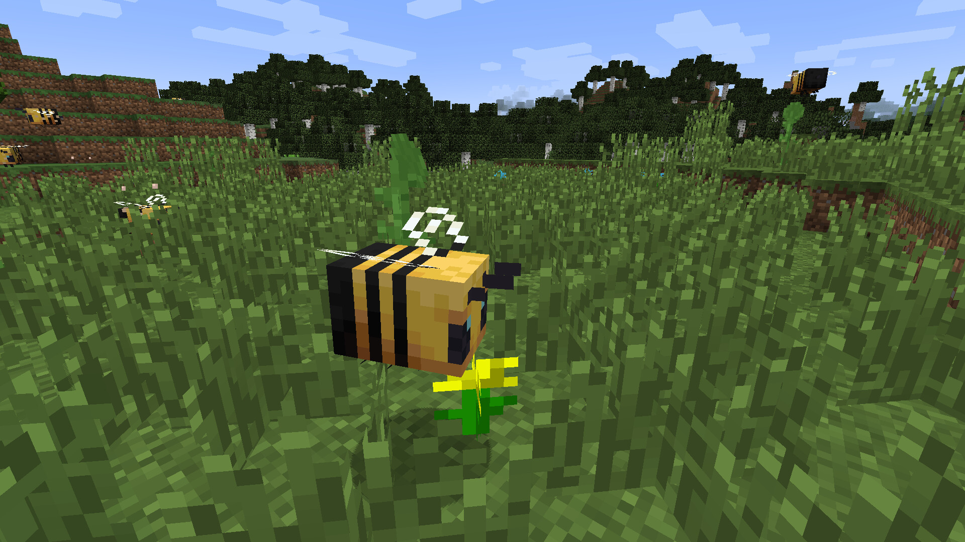 Black and Yellow Bees Minecraft Texture Pack