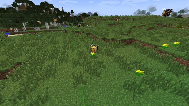 Black and Yellow Bees Minecraft Texture Pack