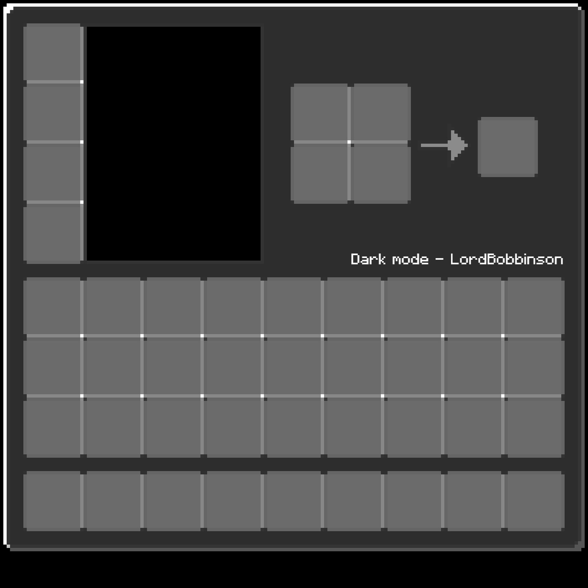 Dark Mode 1.8.9/Bedrock Minecraft Texture Pack