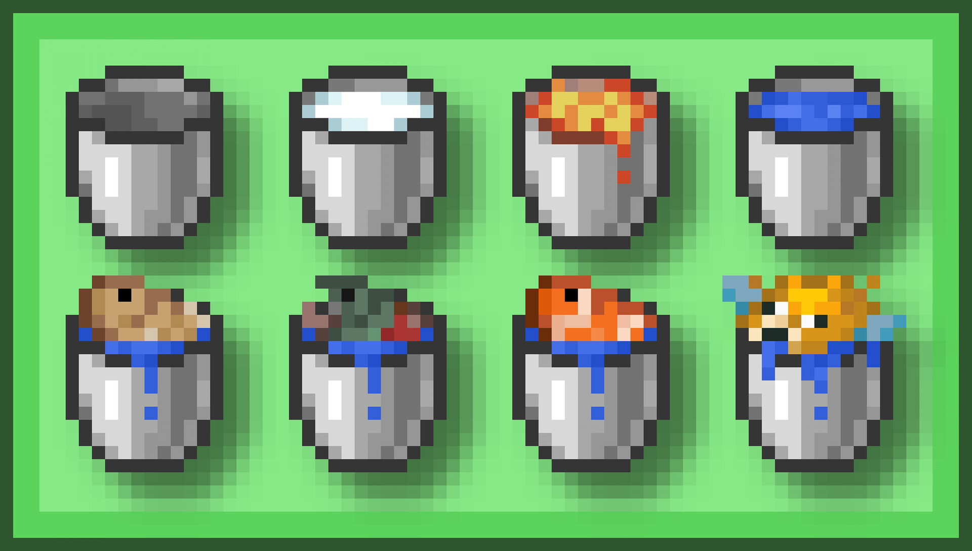 Buckets+ : Bedrock Minecraft Texture Pack