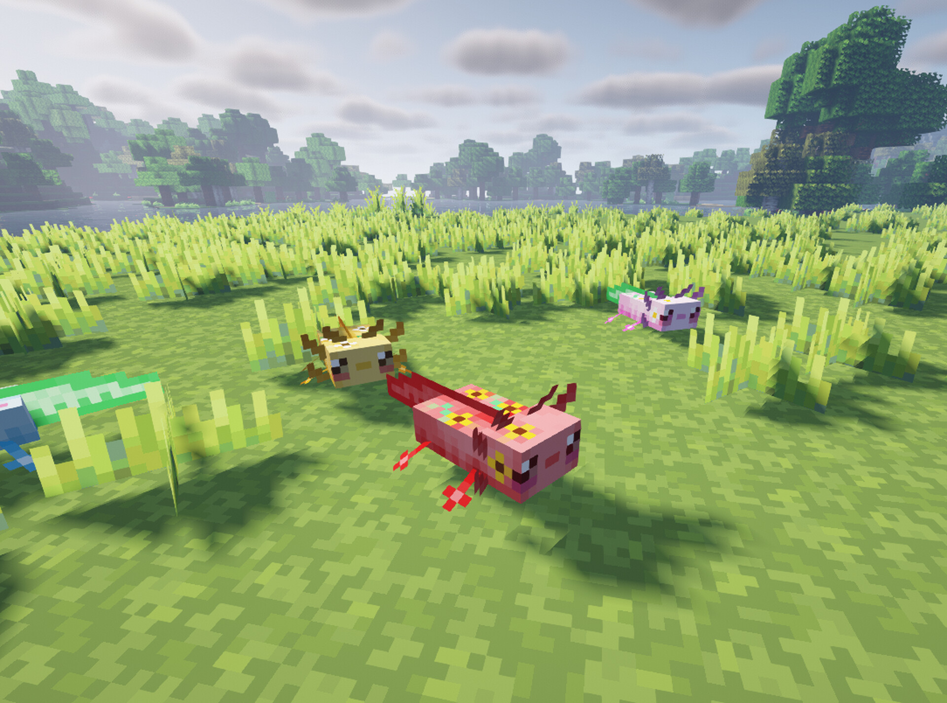 Floral Axolotls Minecraft Texture Pack