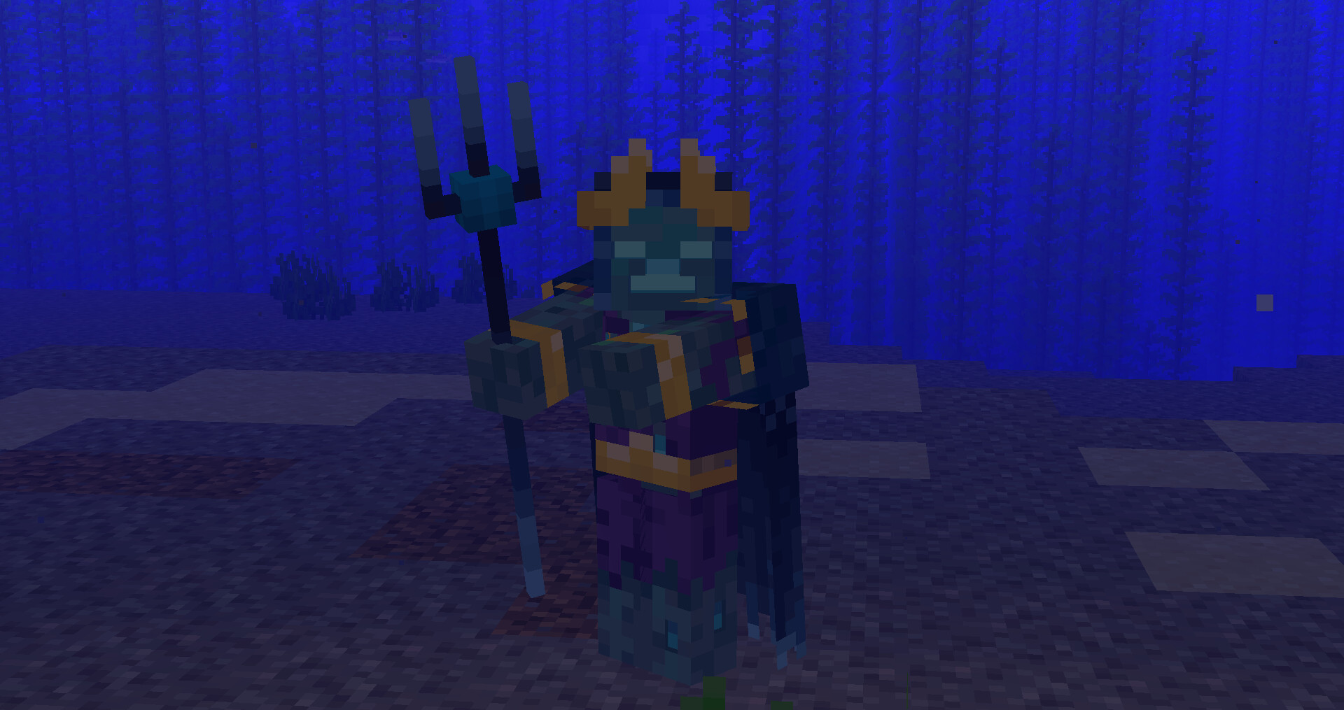Drowned Necromancer Trident Minecraft Texture Pack
