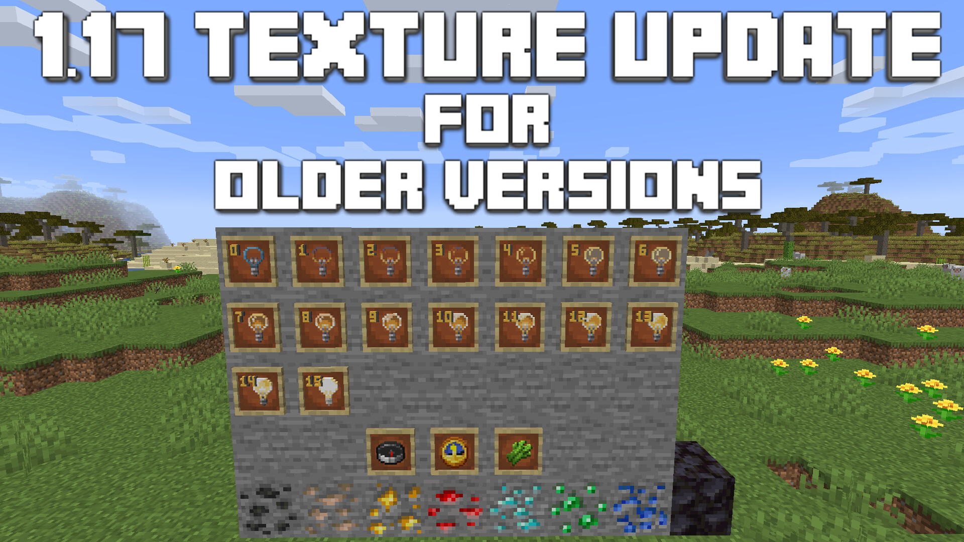 1.17 Texture Update for Older Versions Minecraft Texture Pack
