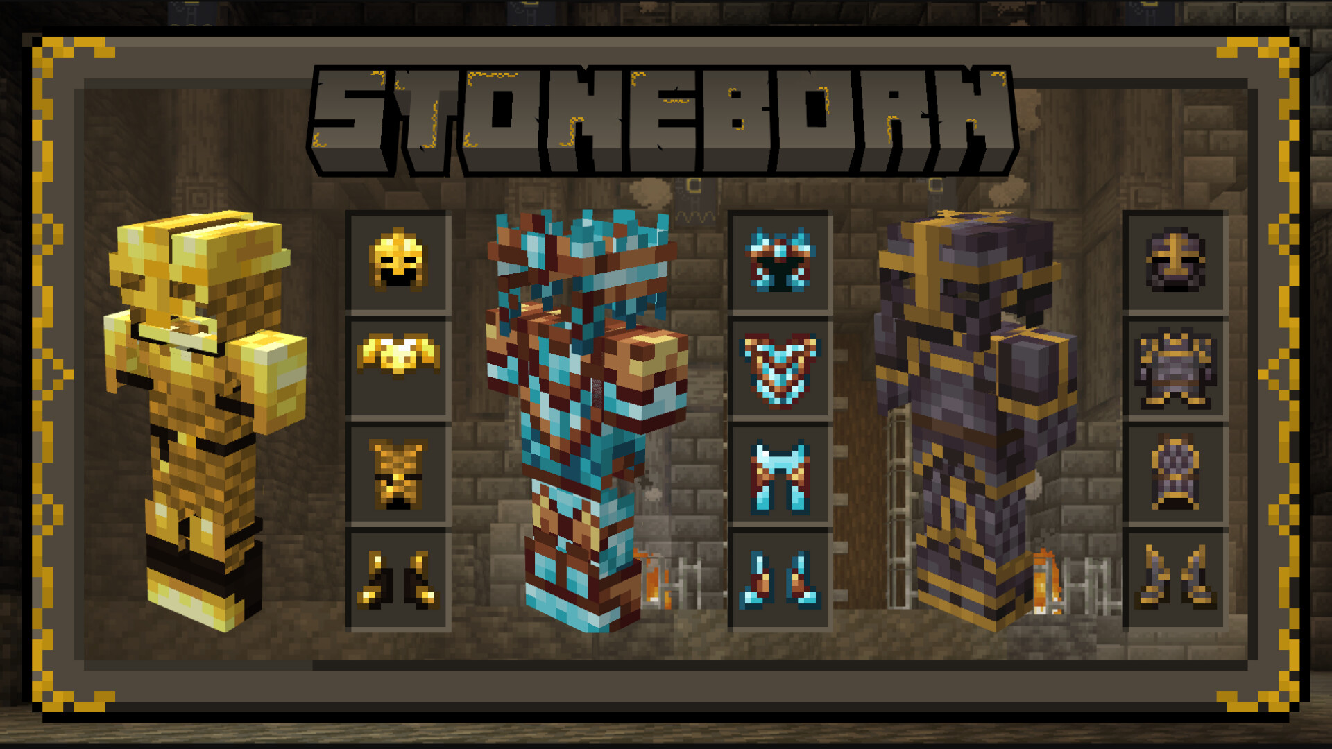 STONEBORN - Dwarven-Fantasy Inspired Gear Overhaul Minecraft Texture Pack