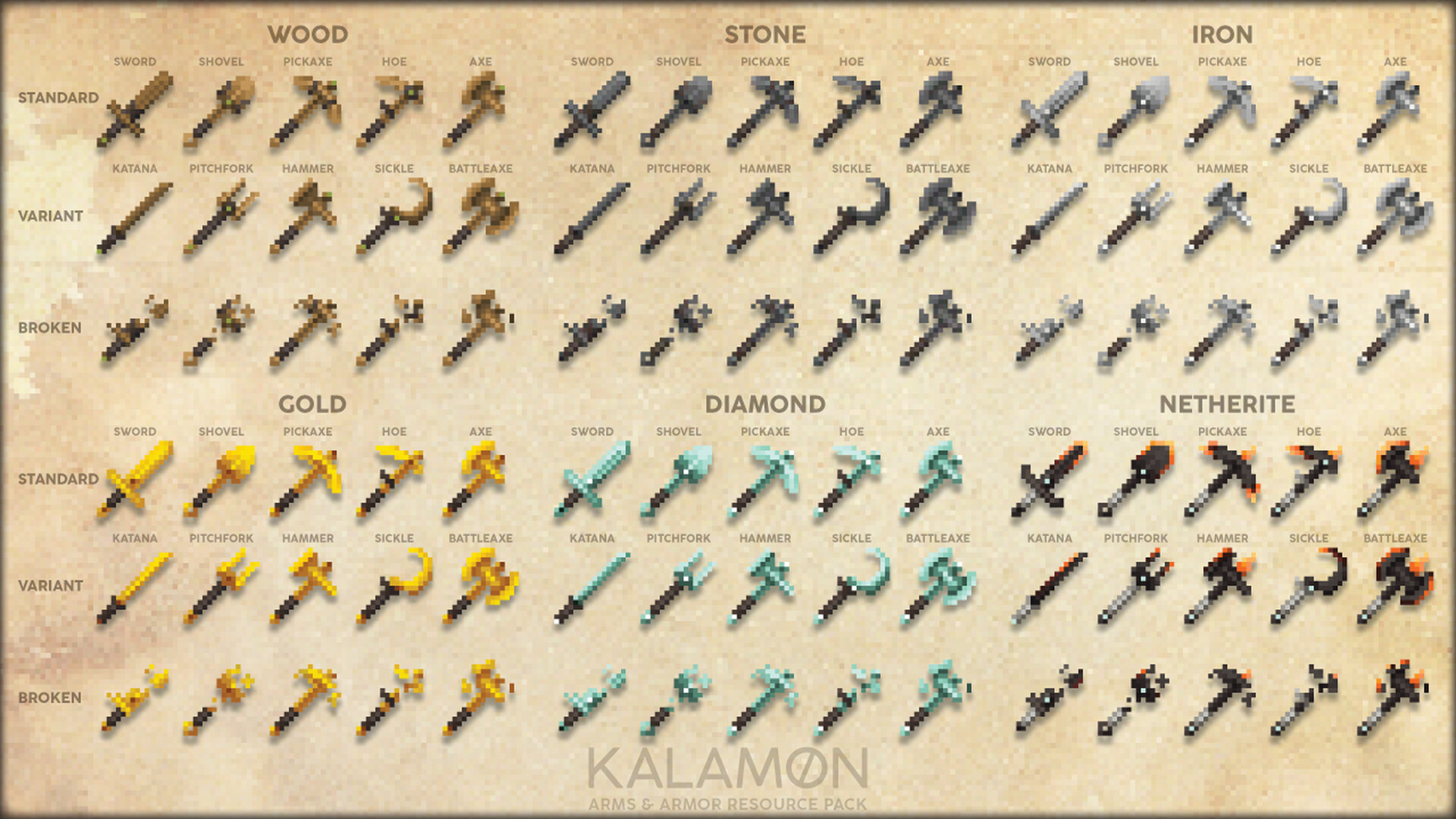 Kal's Arms & Armor Minecraft Texture Pack