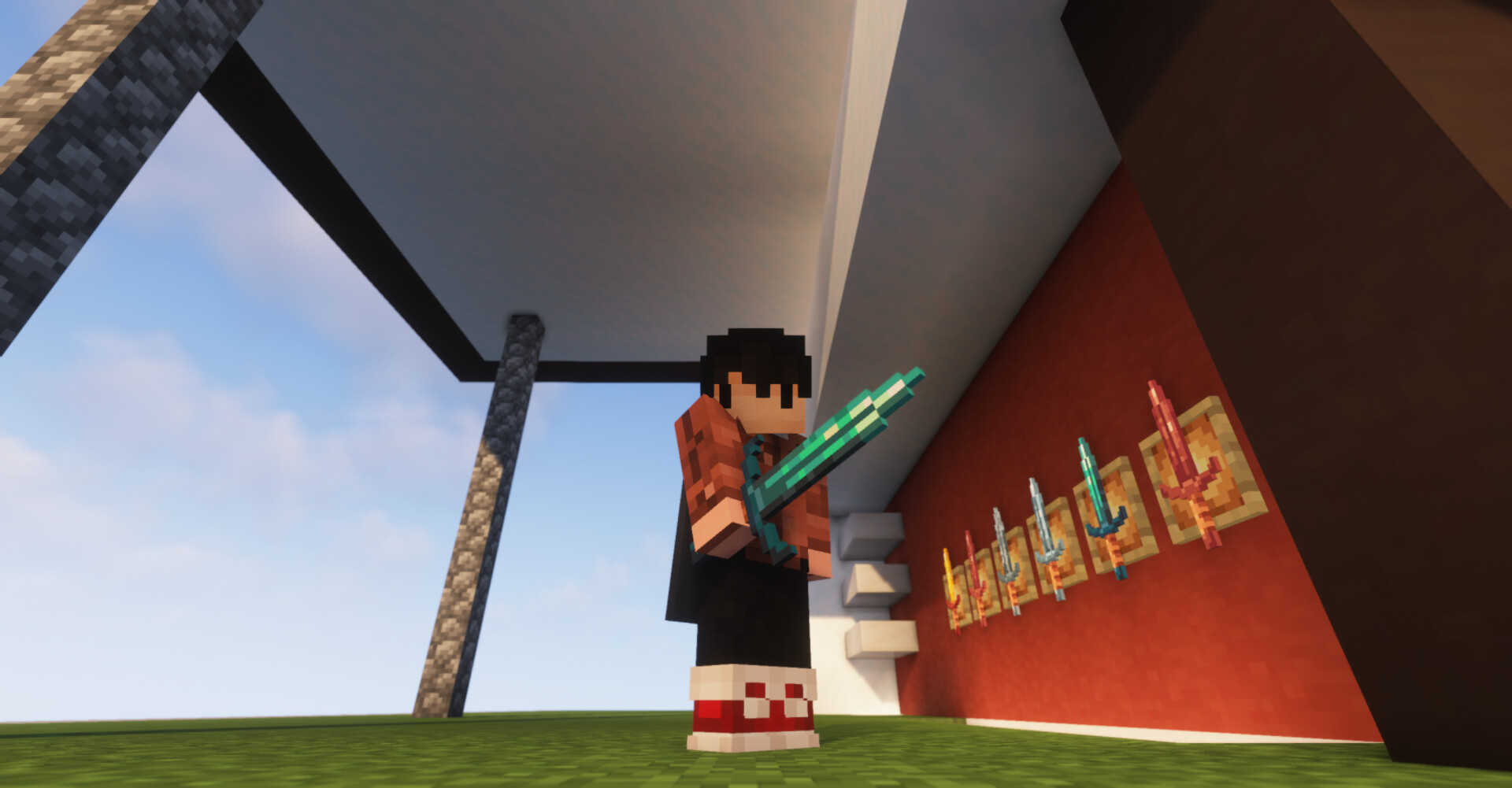 Vertical Swords! (no need optifine) Minecraft Texture Pack