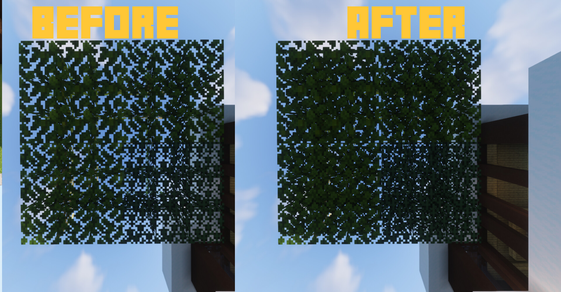 Fanciest leaves (3d leaves) No optifine Minecraft Texture Pack
