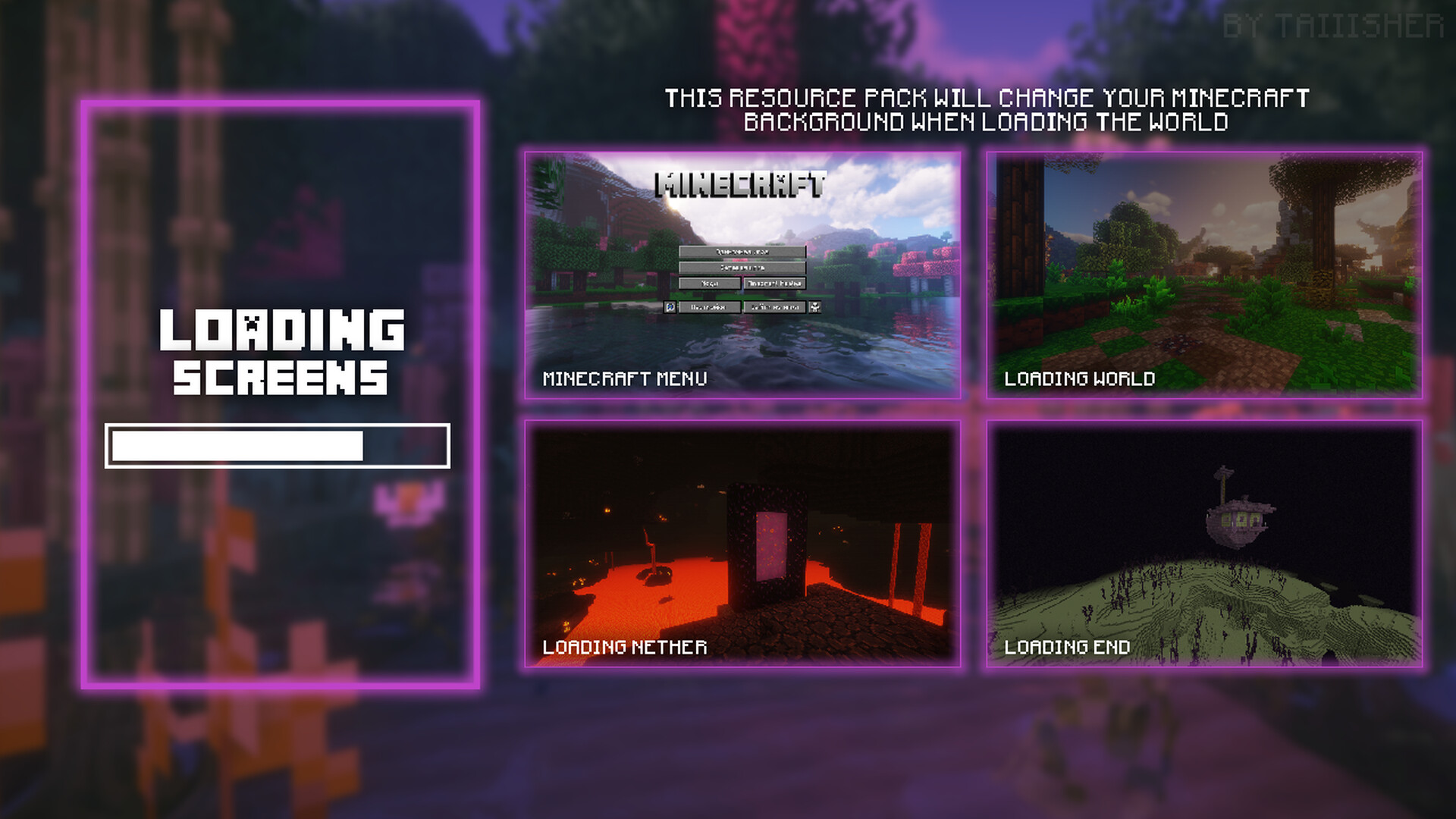 Loading Screens Minecraft Texture Pack
