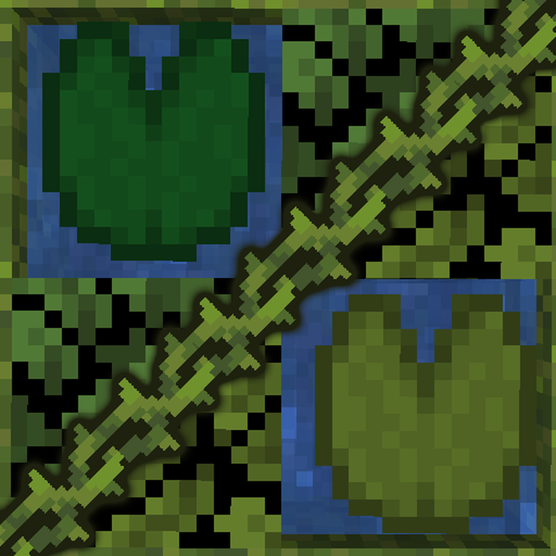 Lush caves are green. Minecraft Texture Pack