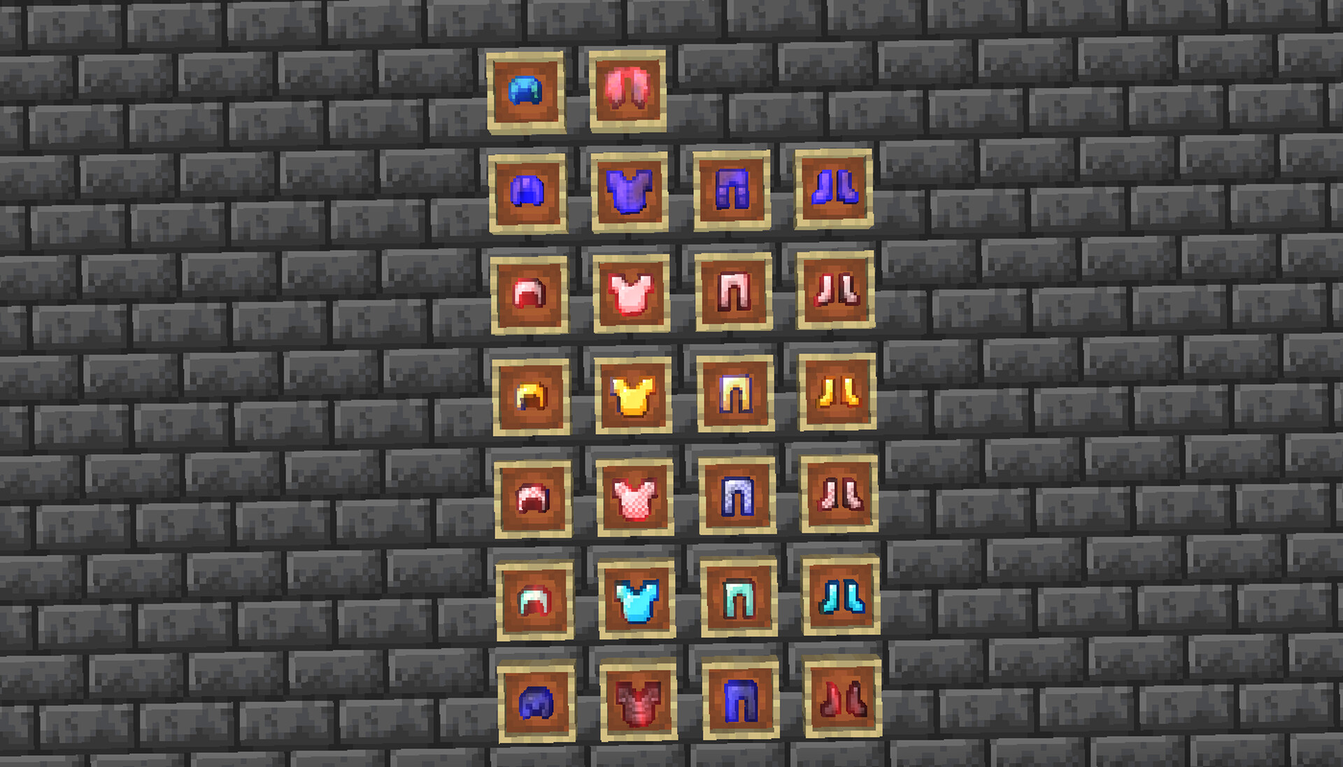 Red and Dark Blue Visual Enchanted Minecraft Texture Pack