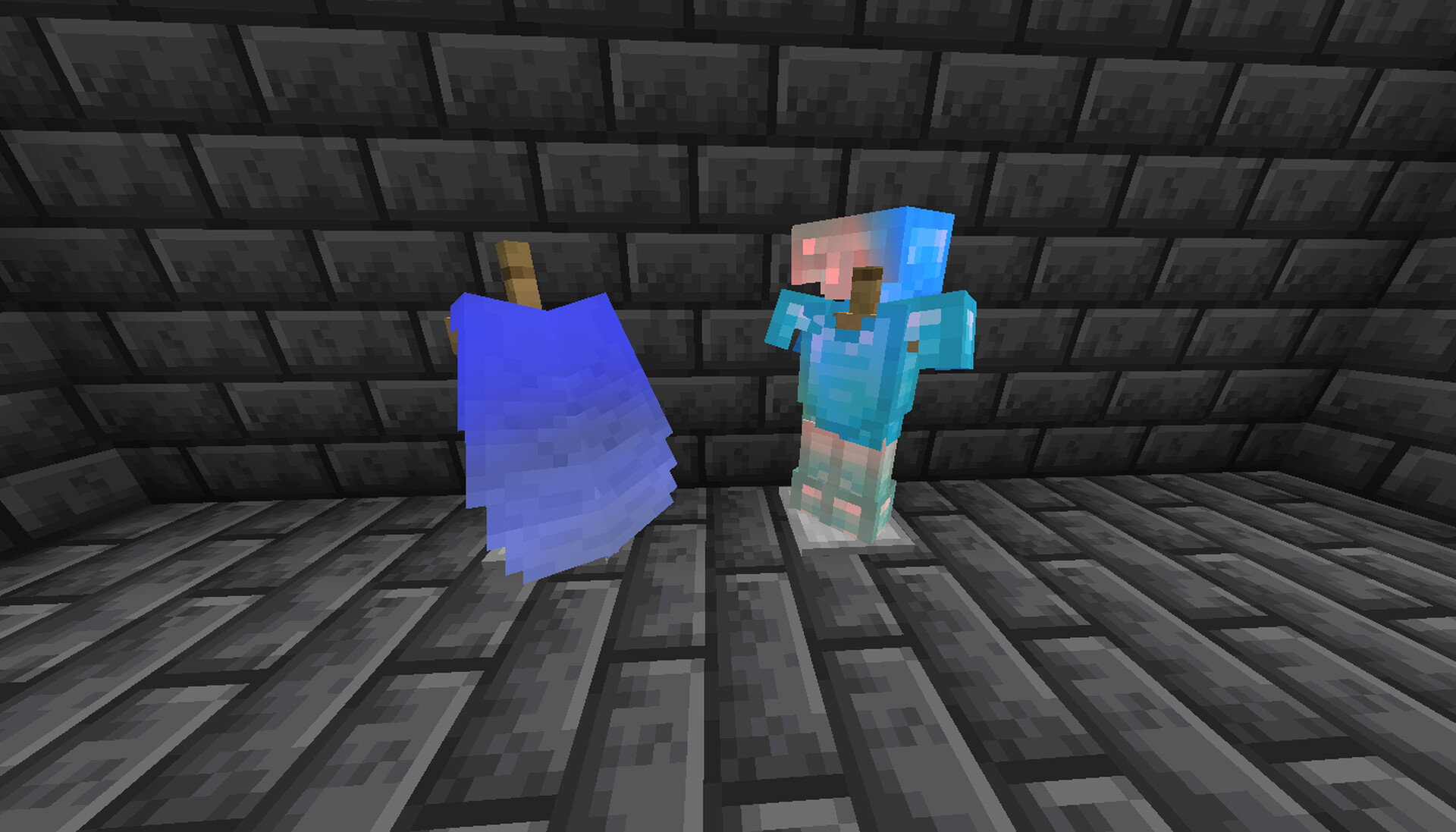 Red and Dark Blue Visual Enchanted Minecraft Texture Pack