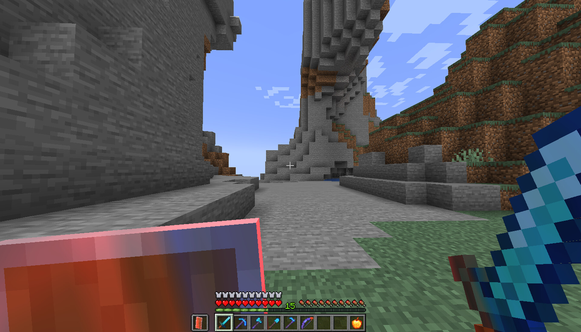 Red and Dark Blue Visual Enchanted Minecraft Texture Pack