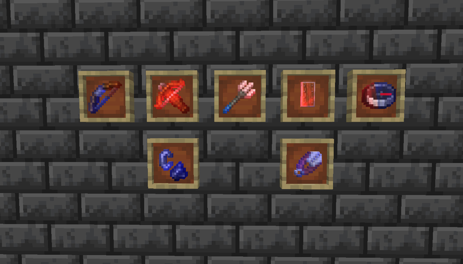 Red and Dark Blue Visual Enchanted Minecraft Texture Pack