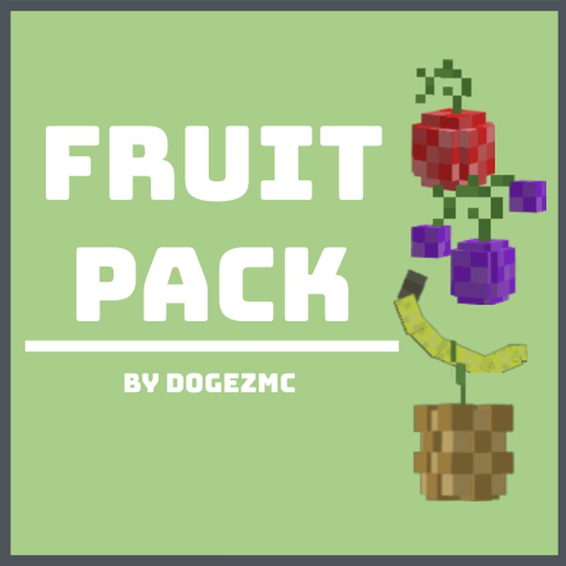 [1.16.5+] 3D Fruit 4-Pack - No Optifine Required Minecraft Texture Pack