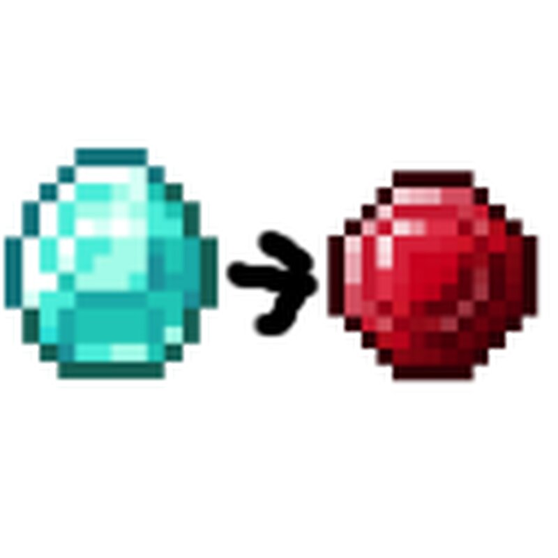 Diamonds to Ruby Minecraft Texture Pack