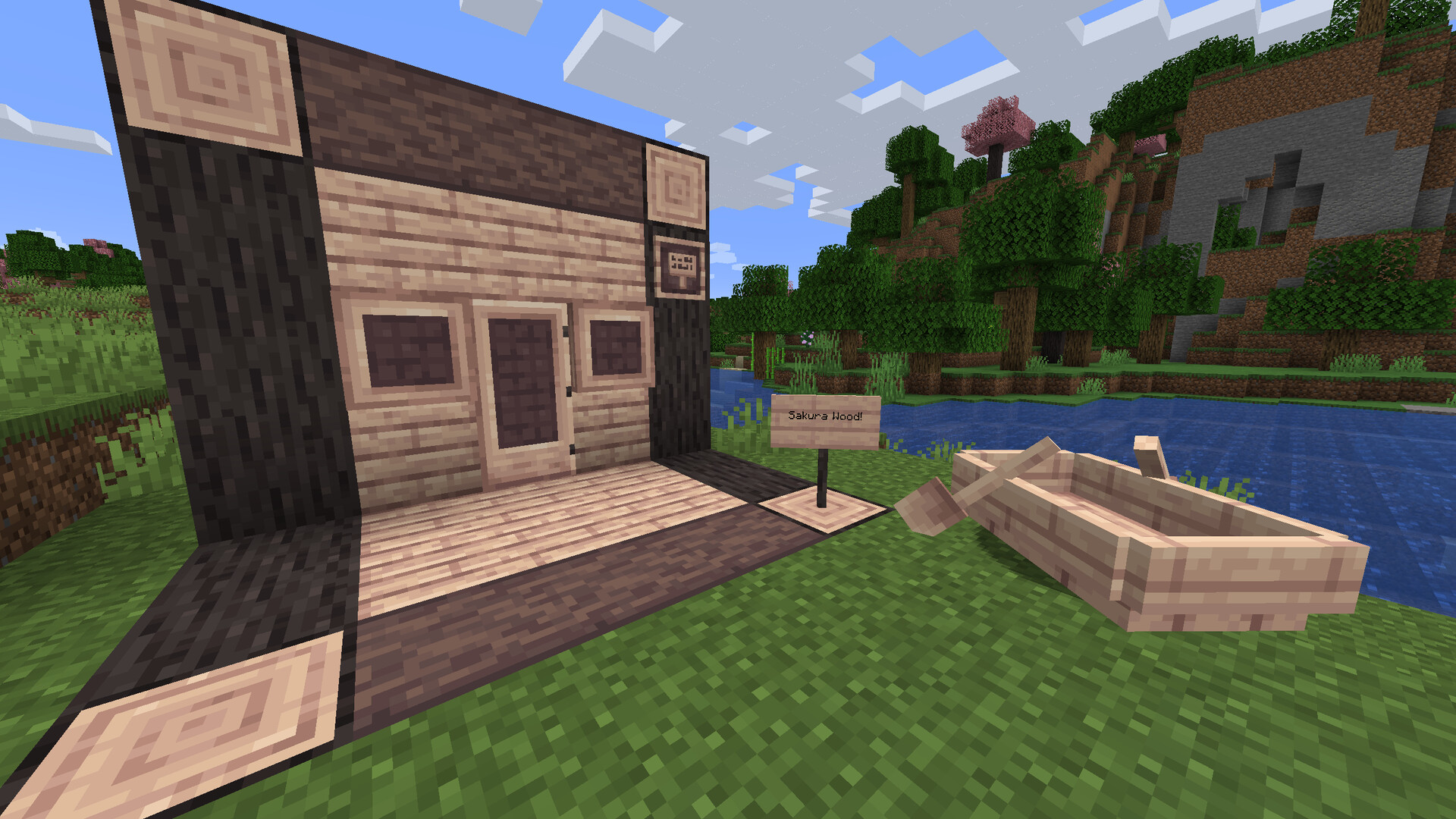 Simple Sakura Trees Minecraft Texture Pack