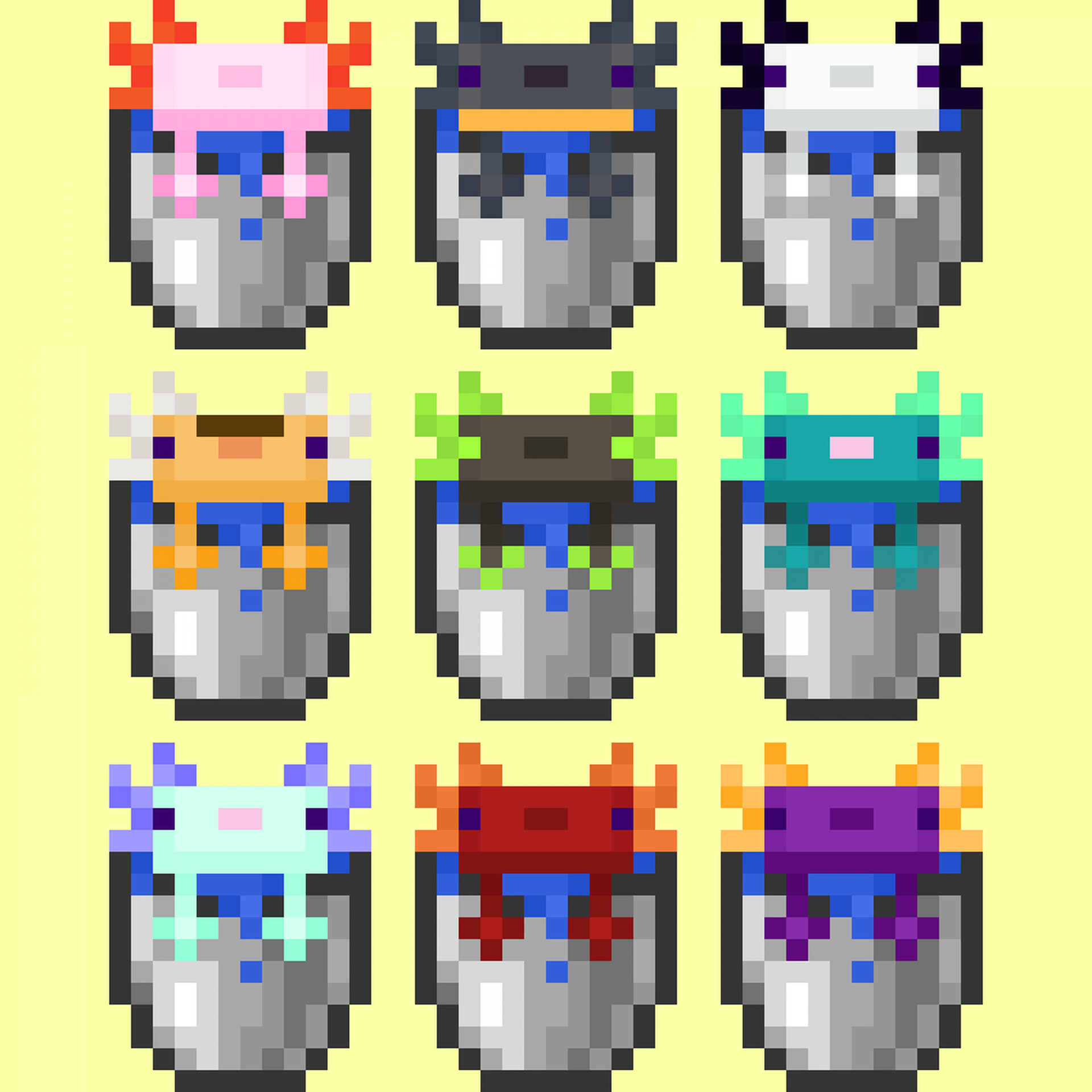 Variated Axolotls Minecraft Texture Pack