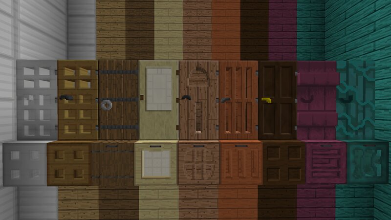 32x32 3D Doors and trapdoors Minecraft Texture Pack