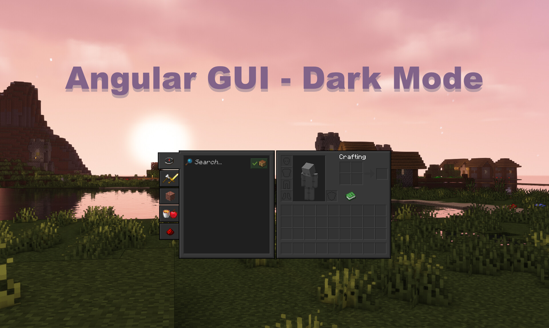 Angular GUI - Dark Mode Minecraft Texture Pack