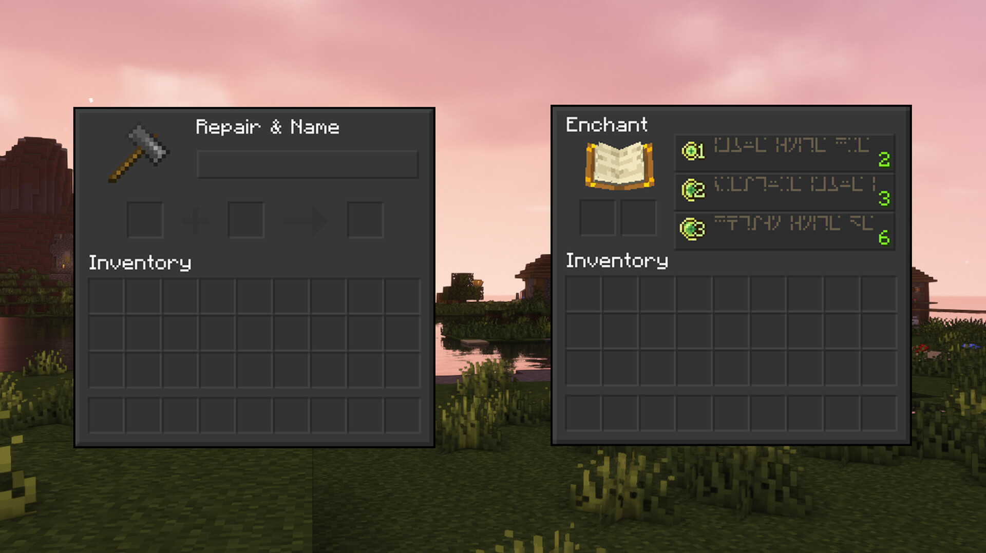 Angular GUI - Dark Mode Minecraft Texture Pack