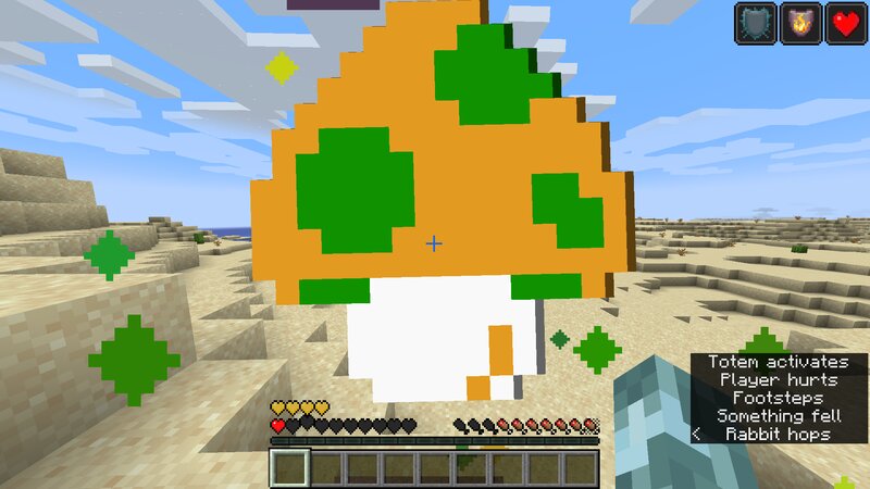 Super Mario Bros. 1-UP Mushroom over Totem Minecraft Texture Pack